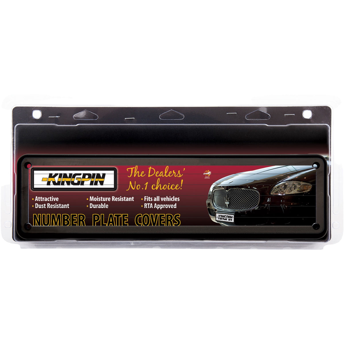 Kingpin Slimline/ Standard Combo Number Plate Covers (Pinstripe) RKP26P ...