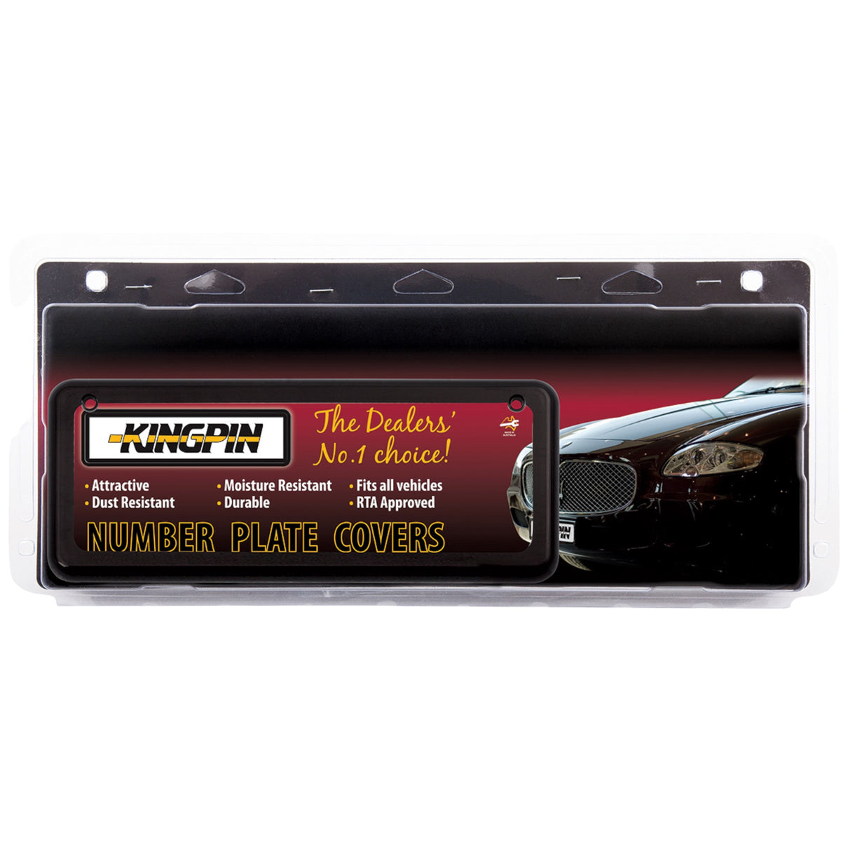 Kingpin 3/4 Digit Number Plate Covers (RKP64) — Carthy's Car Care